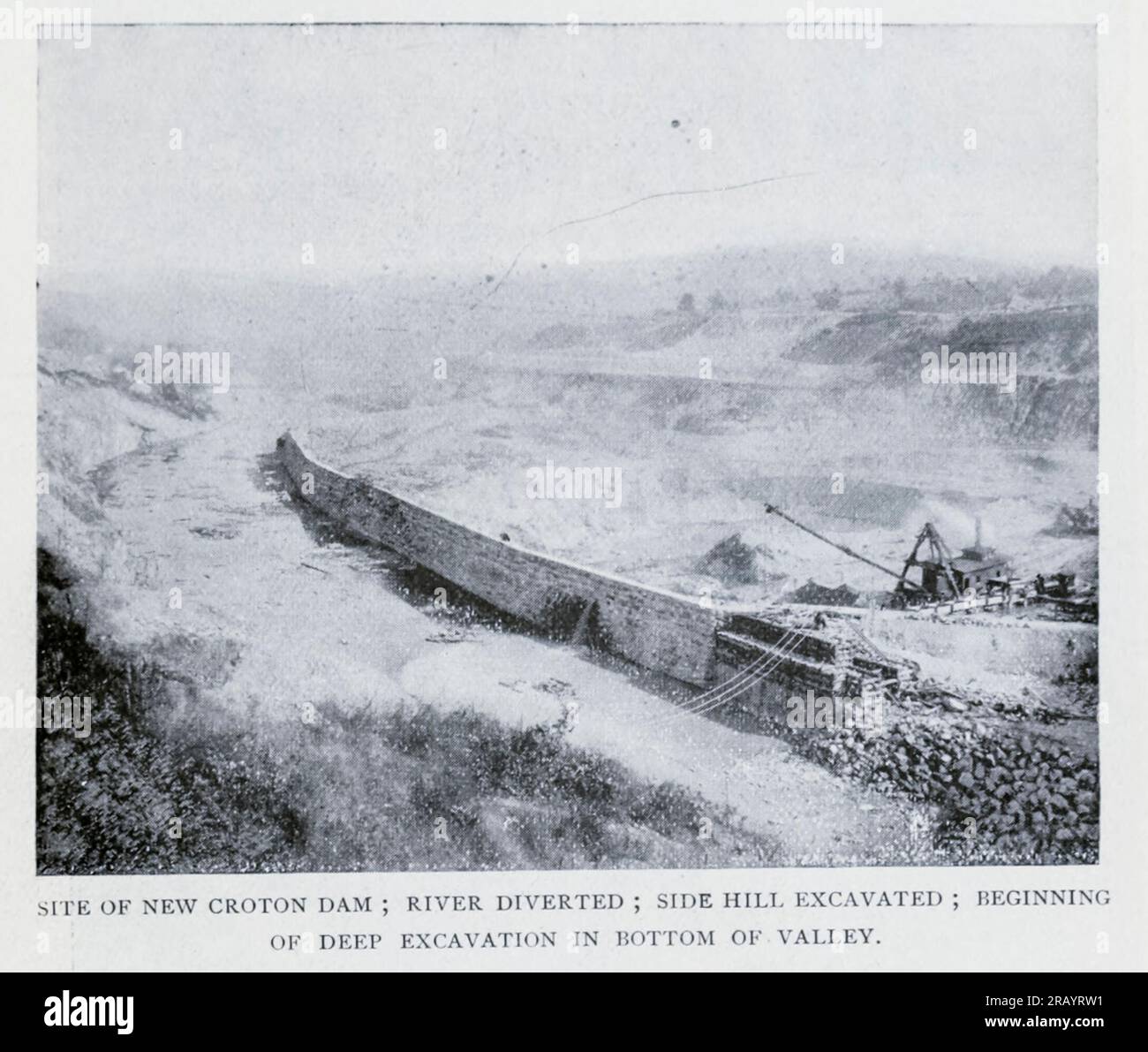 Site of the New Croton Dam [ New York City water supply system. ] Side ...