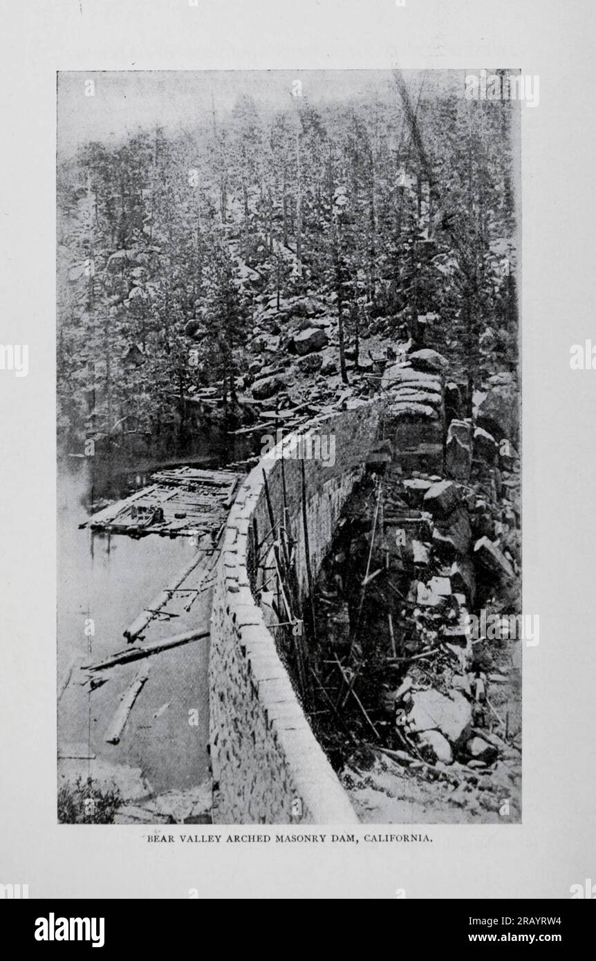 Bear Valley arched masonry dam, California from the Article THE ...