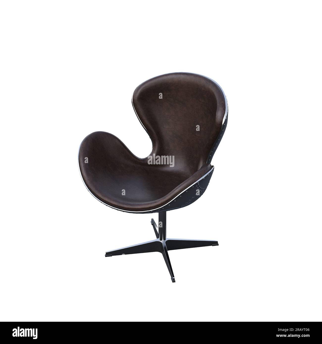 chair isolated on white background, interior furniture, 3D illustration ...