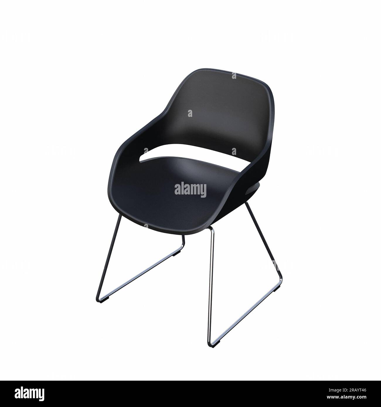 chair isolated on white background, interior furniture, 3D illustration ...