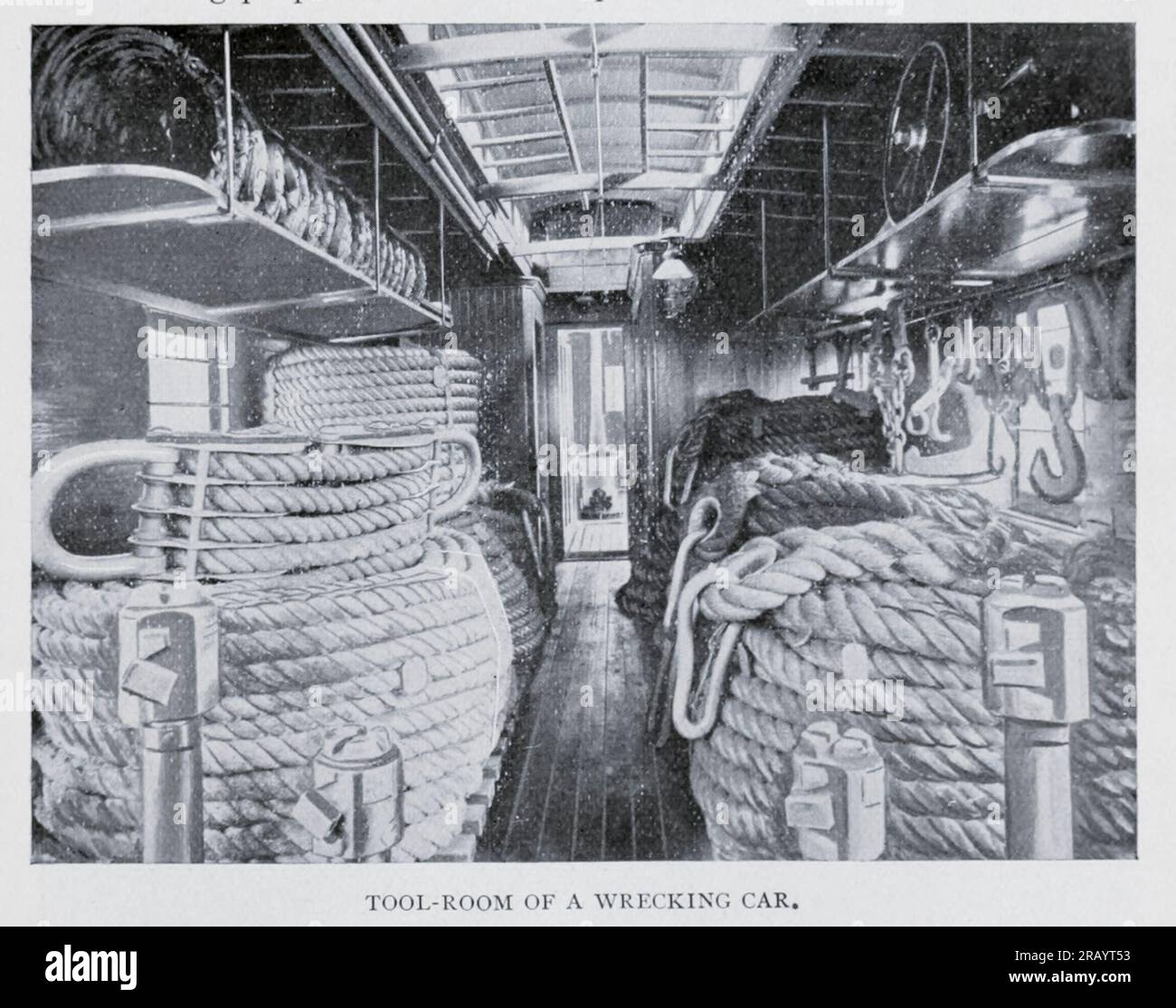 Tool Room of a Wrecking Car with rope and tackle from the Article ...