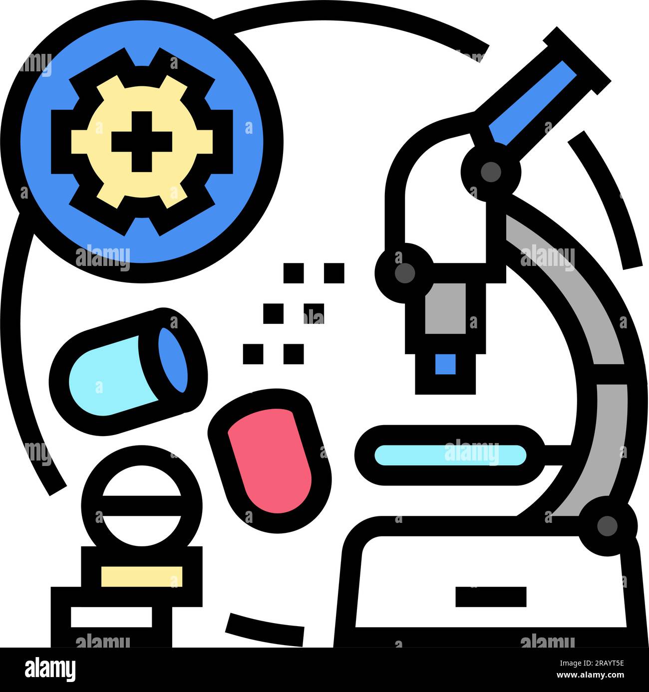 drug discovery development biomedical color icon vector illustration ...