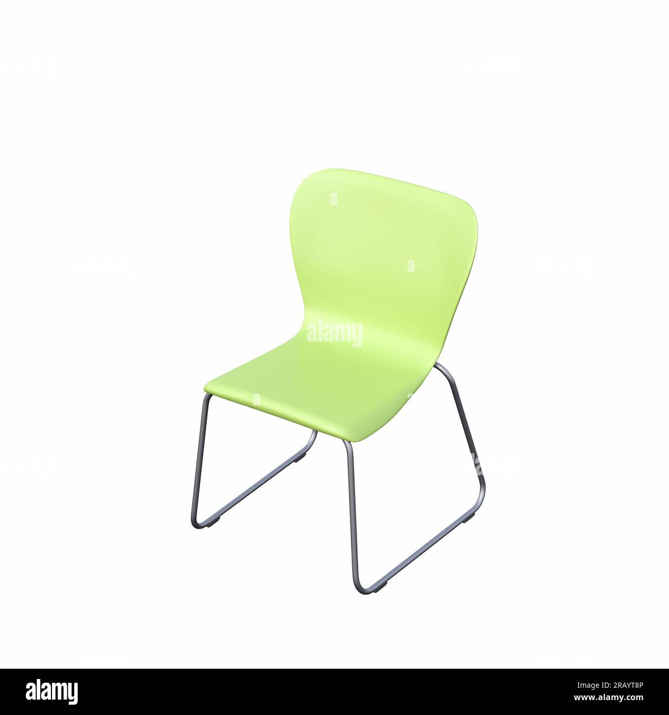 chair isolated on white background, interior furniture, 3D illustration ...