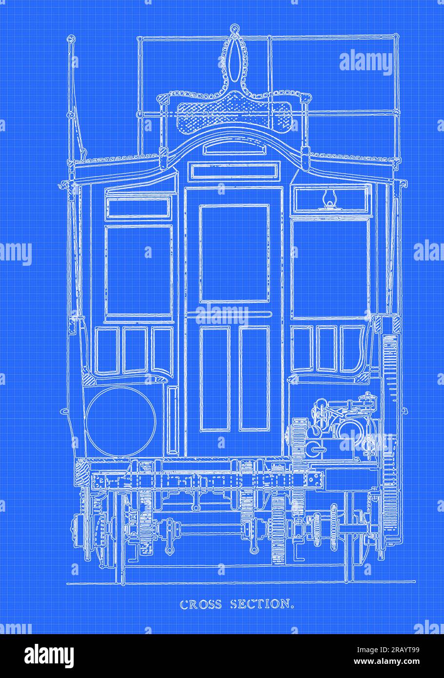 Rail car blueprint from the Article from The Engineering Magazine ...