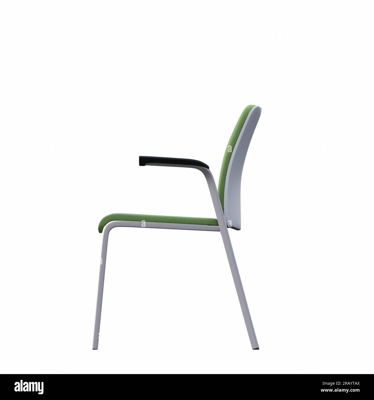 chair isolated on white background, interior furniture, 3D illustration ...