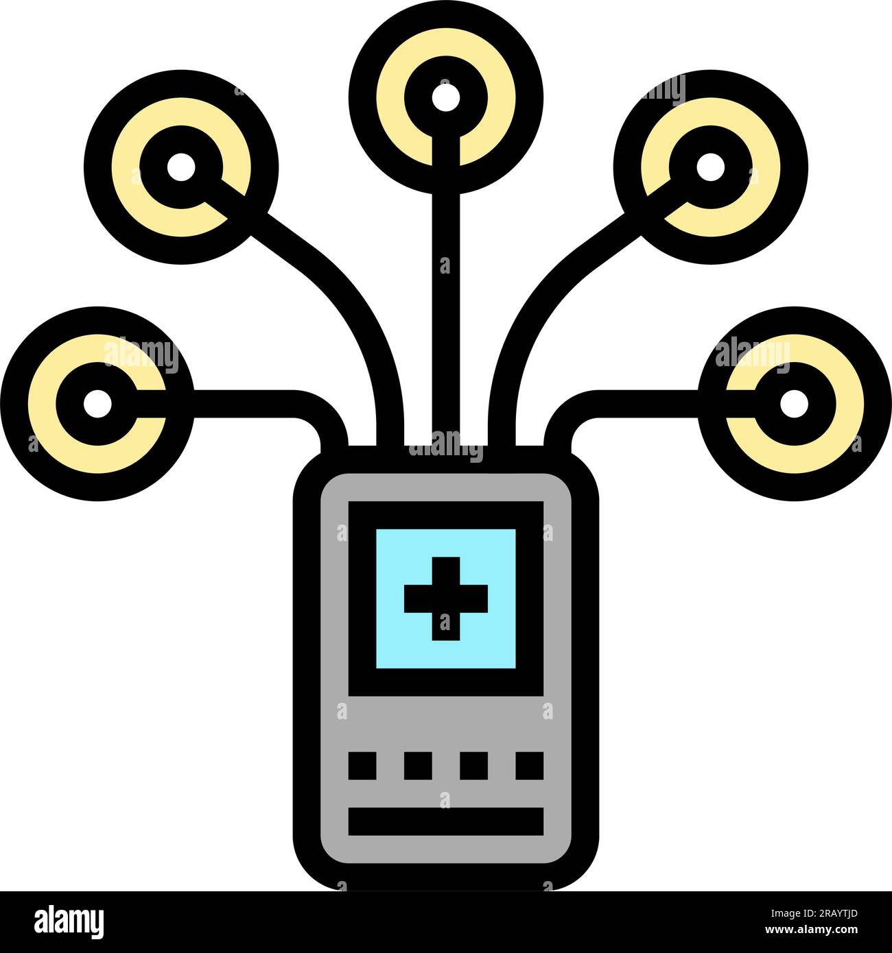 biomedical sensor color icon vector illustration Stock Vector Image ...