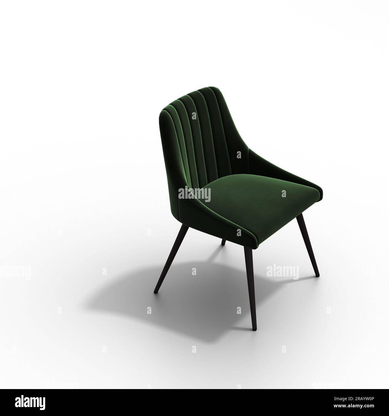 chair isolated on white background, interior furniture, 3D illustration ...
