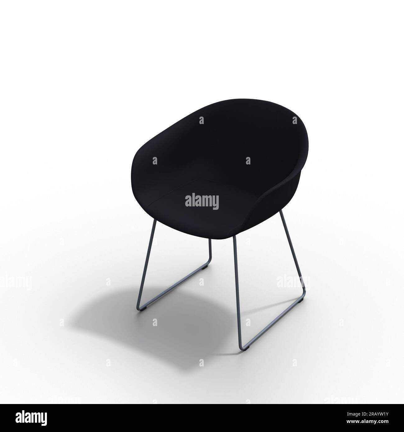 chair isolated on white background, interior furniture, 3D illustration ...