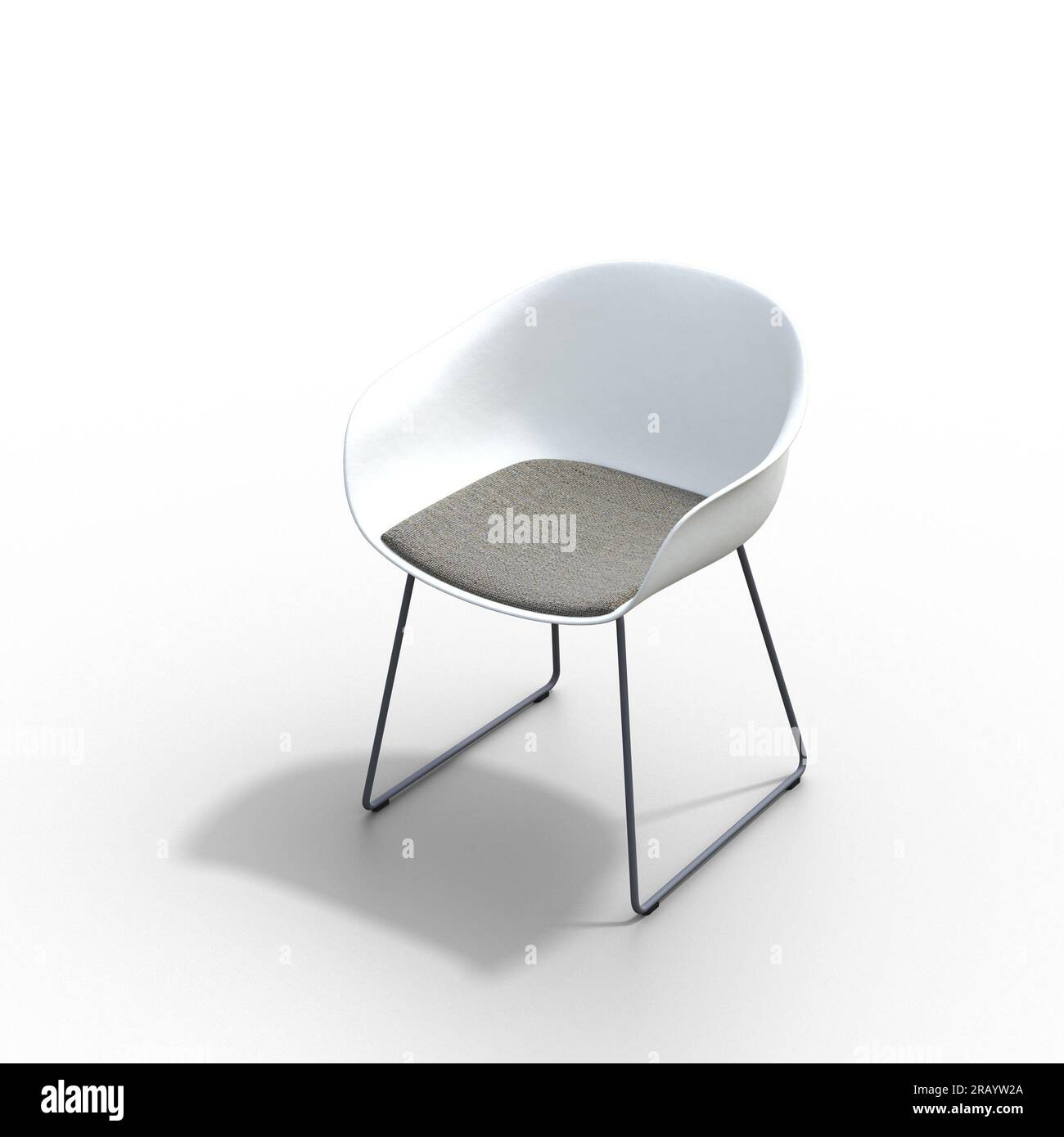 chair isolated on white background, interior furniture, 3D illustration ...
