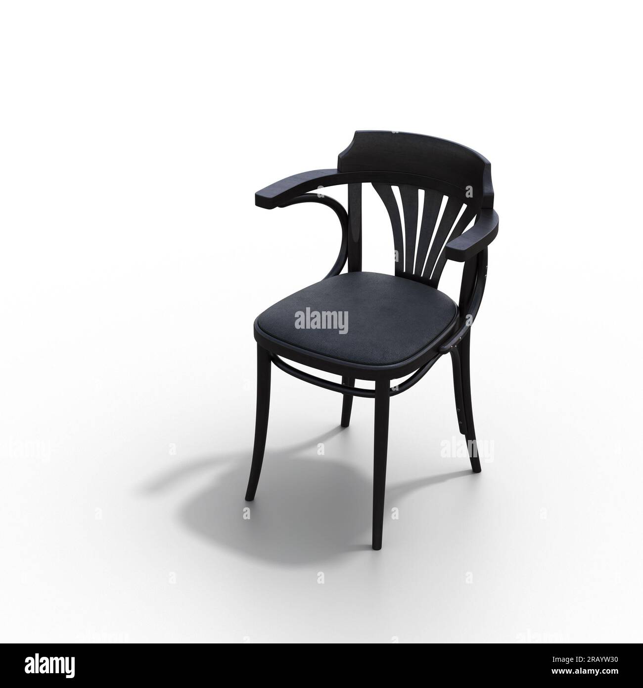 chair isolated on white background, interior furniture, 3D illustration ...