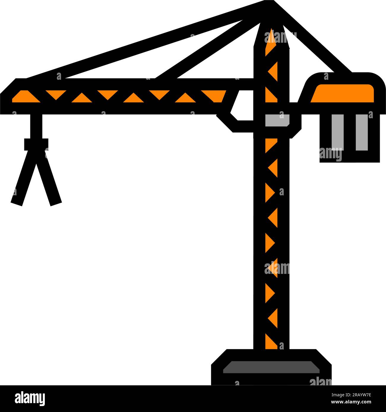 tower crane civil engineer color icon vector illustration Stock Vector ...