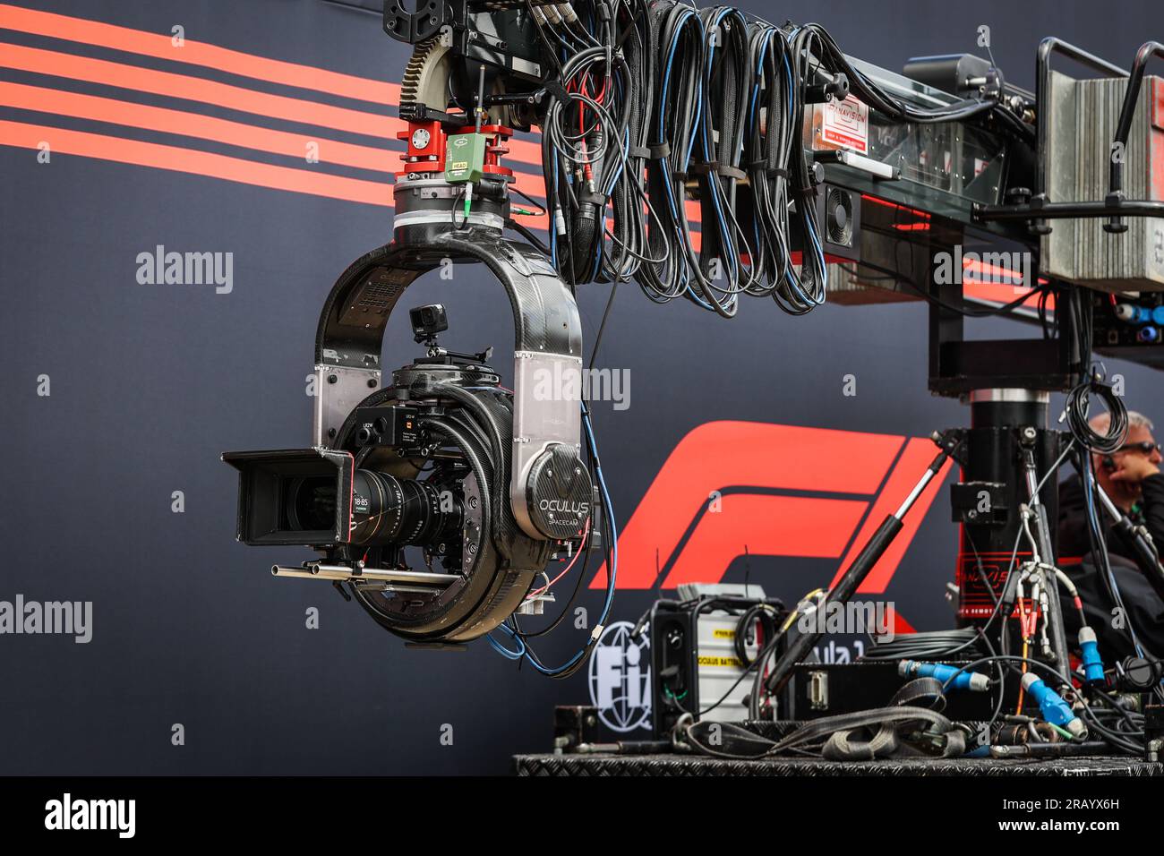 APEX APXGP Team crew filming in the paddock for the F1 movie by Apple ...