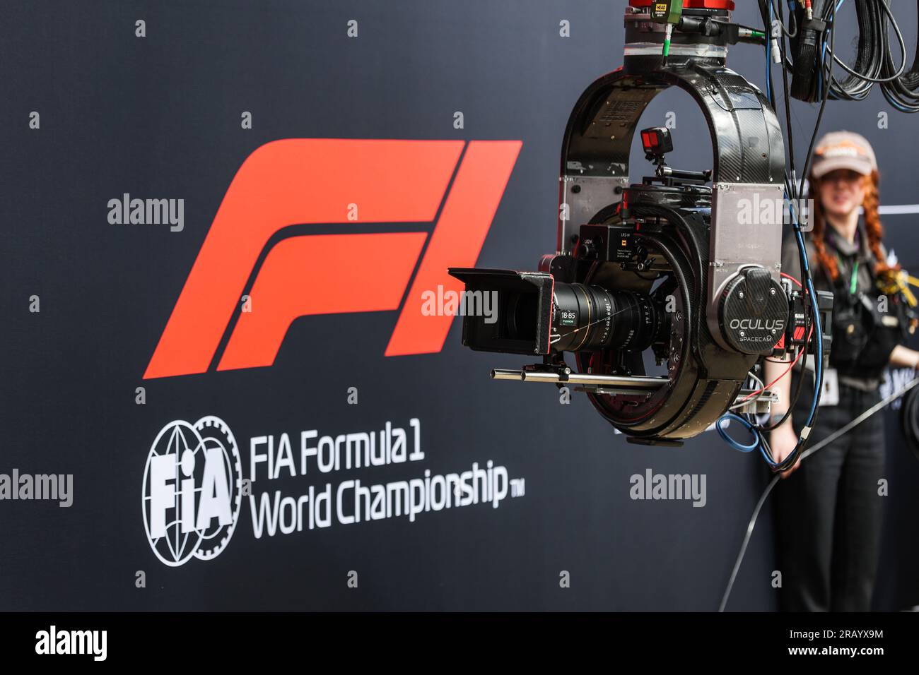 APEX APXGP Team crew filming in the paddock for the F1 movie by Apple Studios/Bruckheimer Films ...