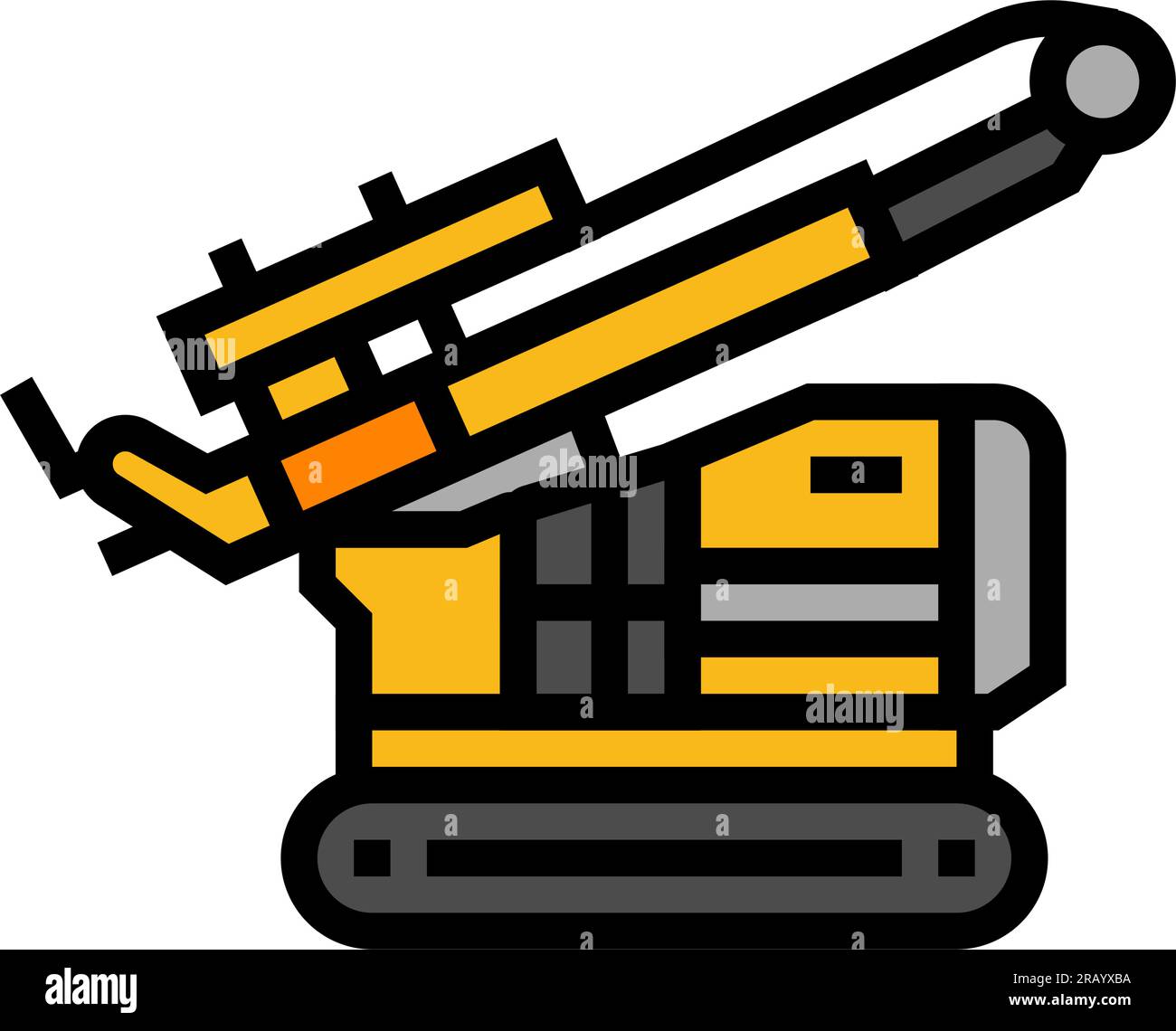 pile driver civil engineer color icon vector illustration Stock Vector ...