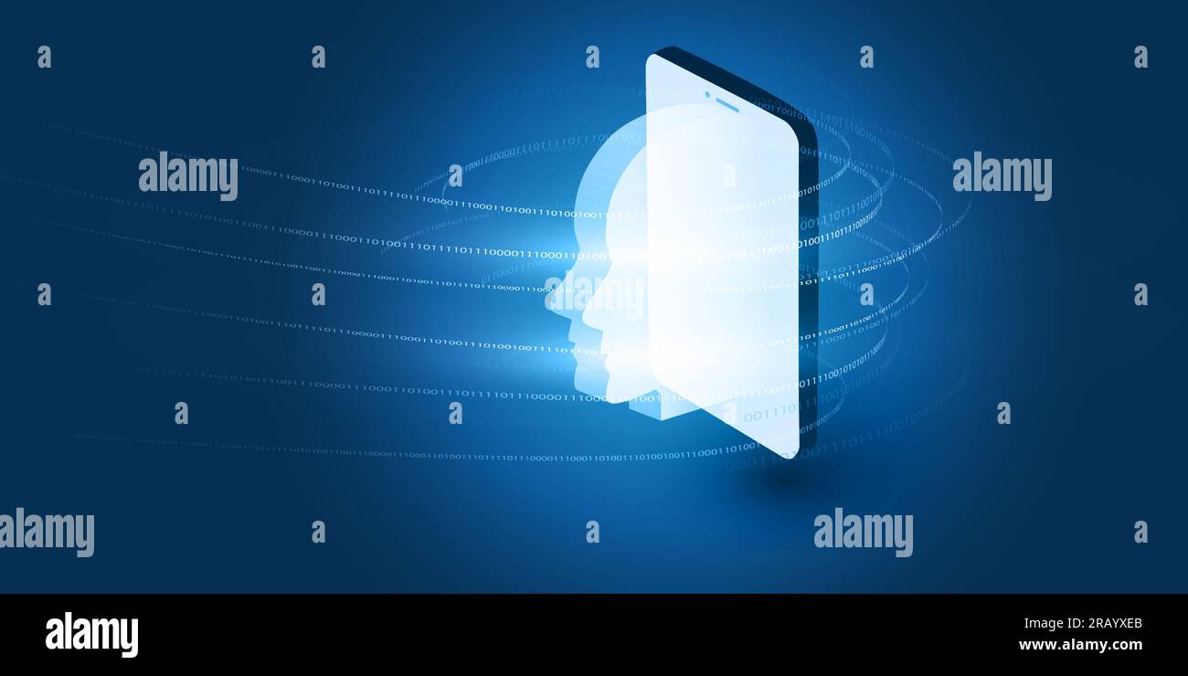 Futuristic Machine Learning, Artificial Intelligence, Cloud Computing, Automated Support ...