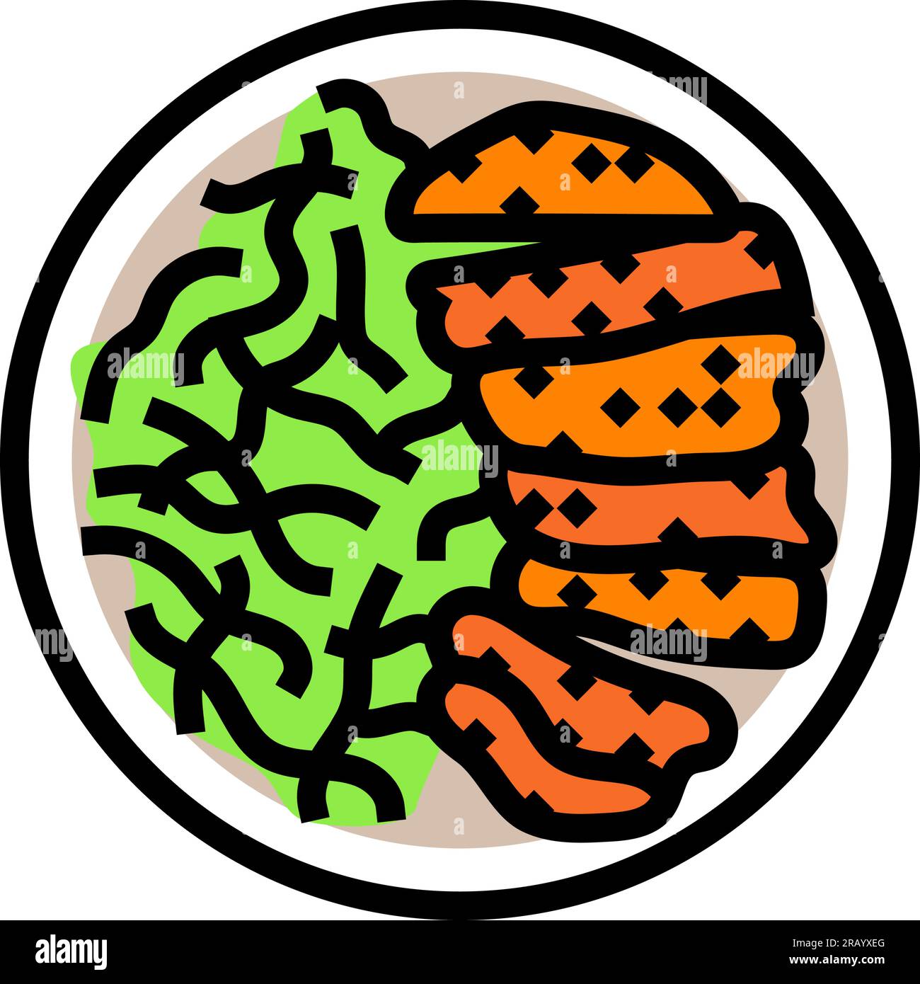 tonkatsu japanese food color icon vector illustration Stock Vector ...