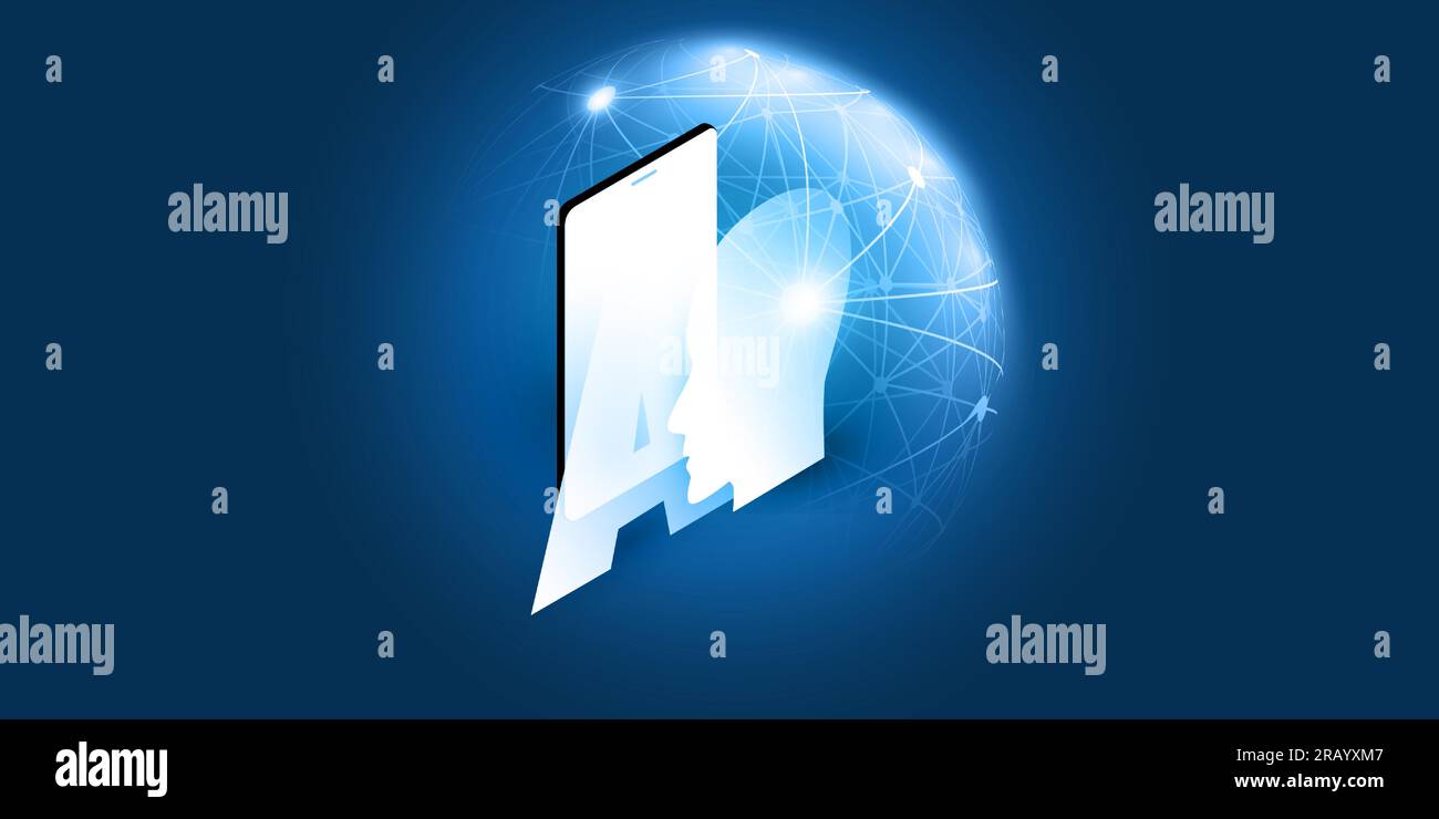 Futuristic Machine Learning, Artificial Intelligence, Cloud Computing, Automated Support ...