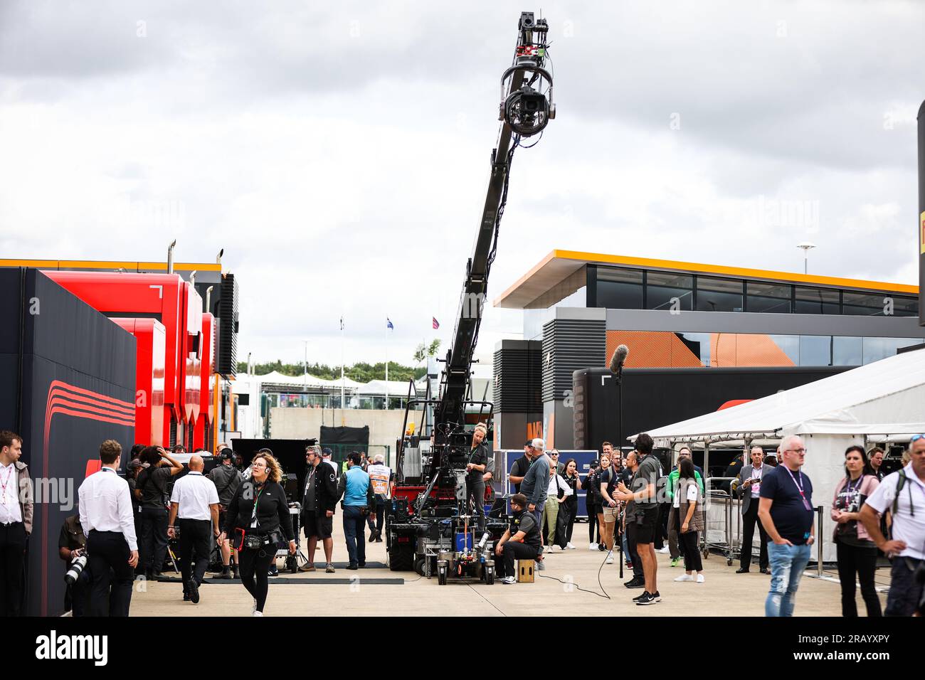 APEX APXGP Team crew filming in the paddock for the F1 movie by Apple ...