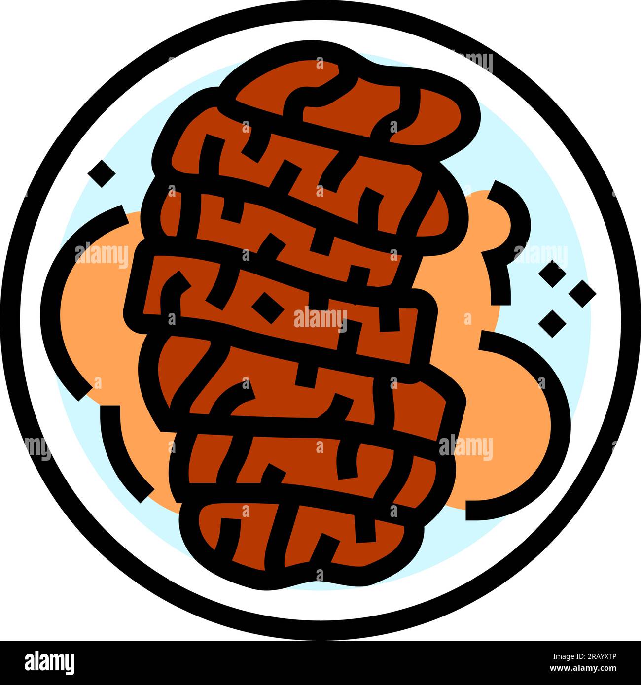 teriyaki chicken japanese food color icon vector illustration Stock ...