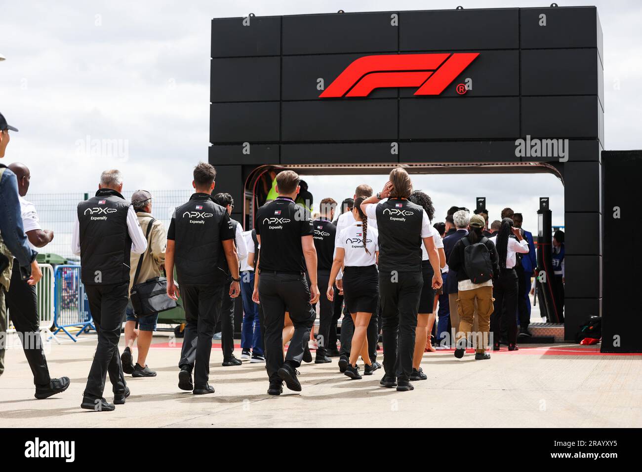 APEX APXGP Team crew in the paddock for the F1 movie by Apple Studios ...