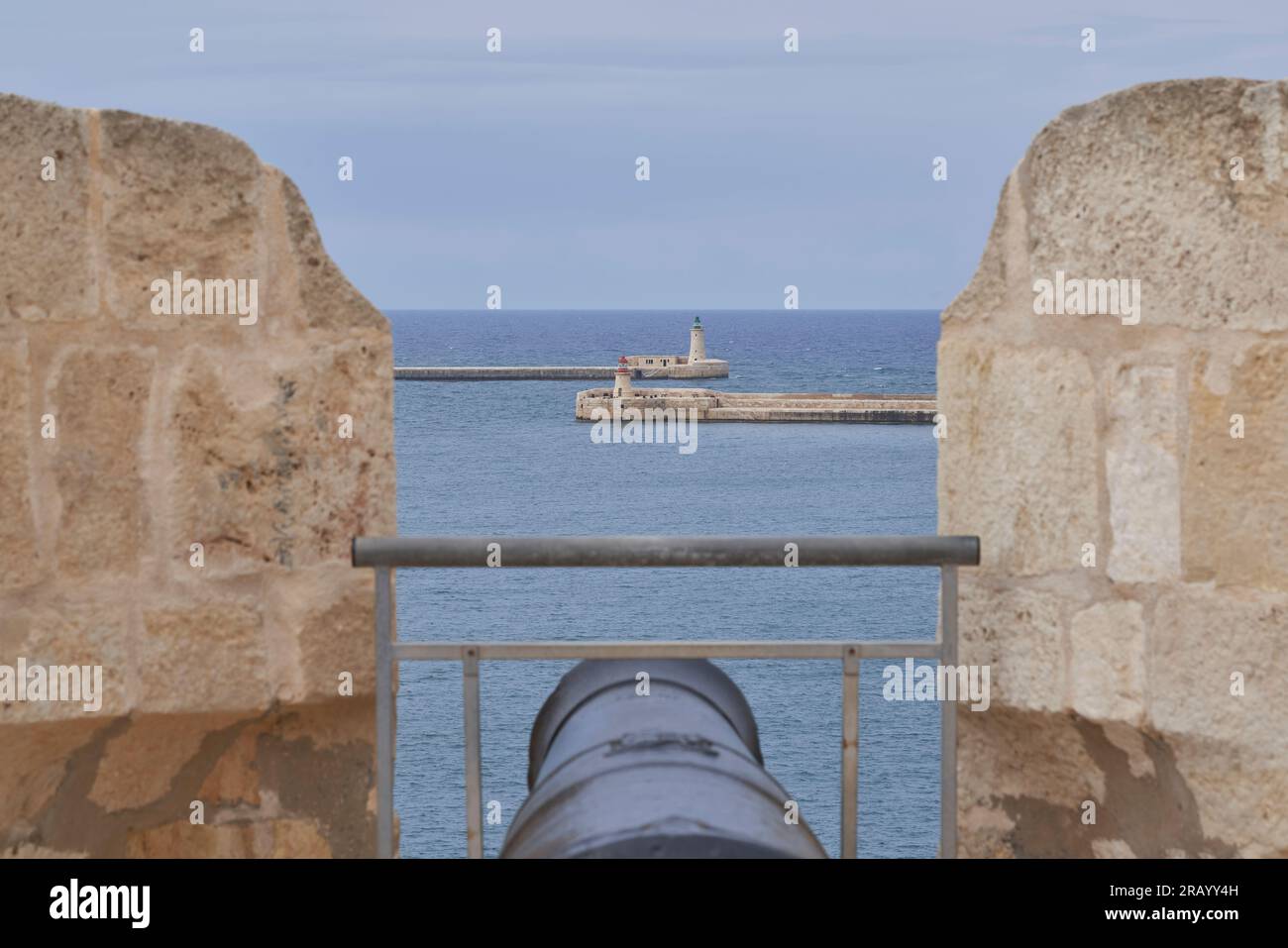Historic Fort Saint Angelo in Grand Harbour, Valetta, Malta Stock Photo ...