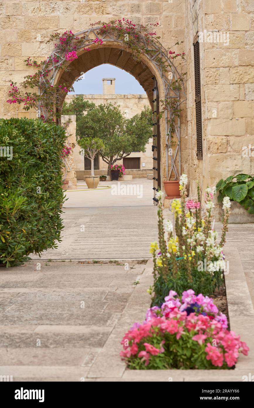 Historic Fort Saint Angelo in Grand Harbour, Valetta, Malta Stock Photo ...