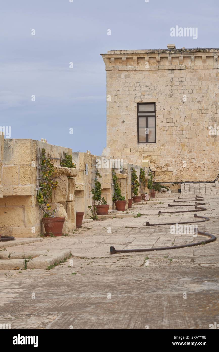 Historic Fort Saint Angelo in Grand Harbour, Valetta, Malta Stock Photo ...