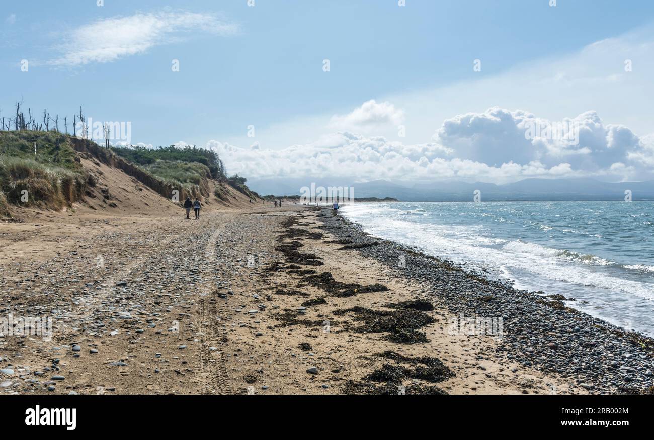 Treath Llanddwyn beach on a July summer day, Newborough, Anglesey ...