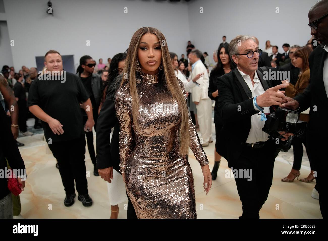 Cardi B arrives for the Fendi Haute Couture Fall/winter 2023-2024 ...