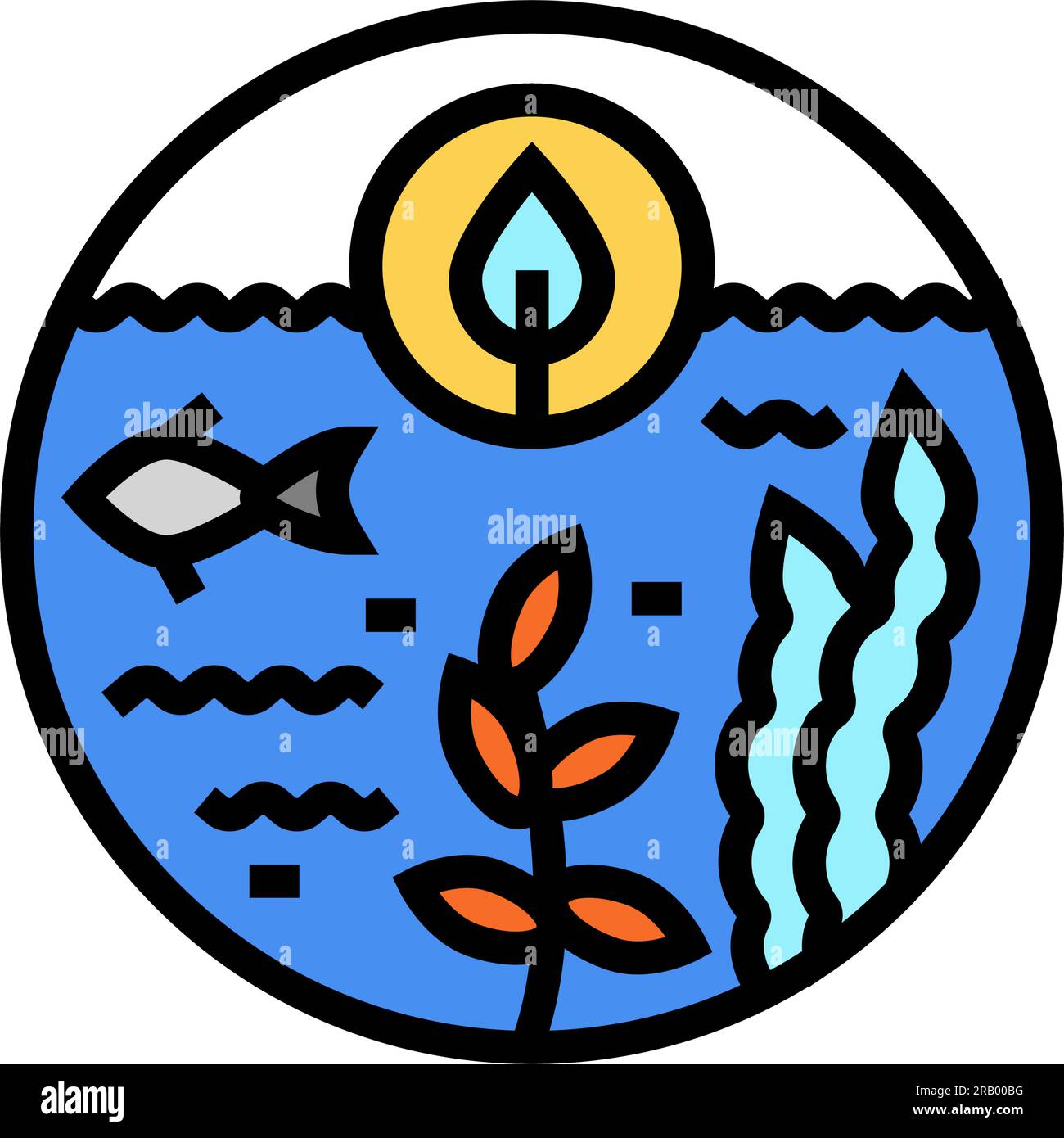 marine ecology color icon vector illustration Stock Vector Image & Art ...
