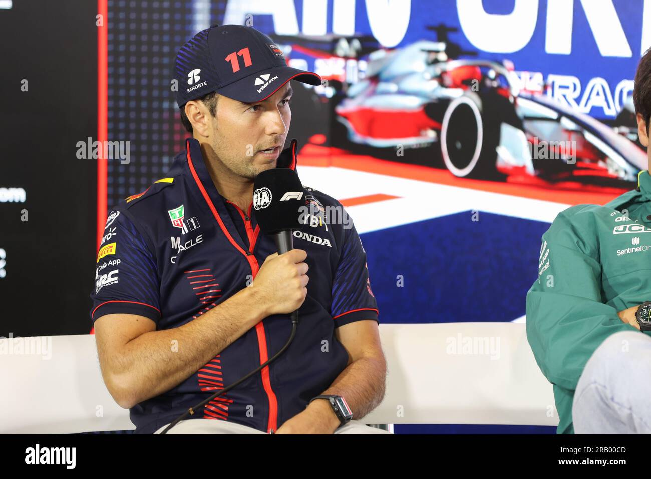 press conference PEREZ Sergio (mex), Red Bull Racing RB18, portrait during the 2023 Formula 1 ...
