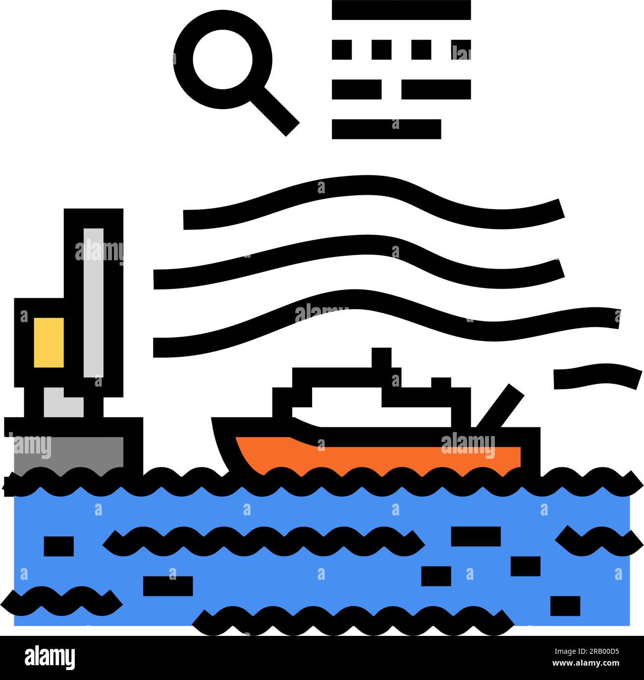 marine hydrodynamics color icon vector illustration Stock Vector Image ...