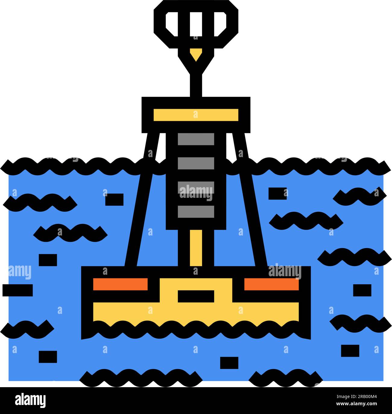 marine environmental monitoring color icon vector illustration Stock ...
