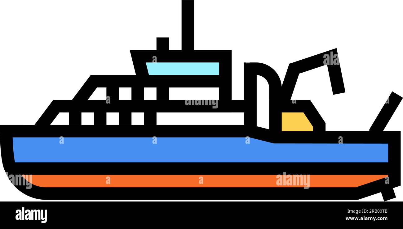 oceanographic research vessel color icon vector illustration Stock ...