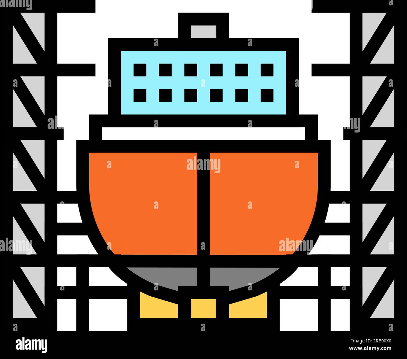 shipyard manufacturing process color icon vector illustration Stock ...