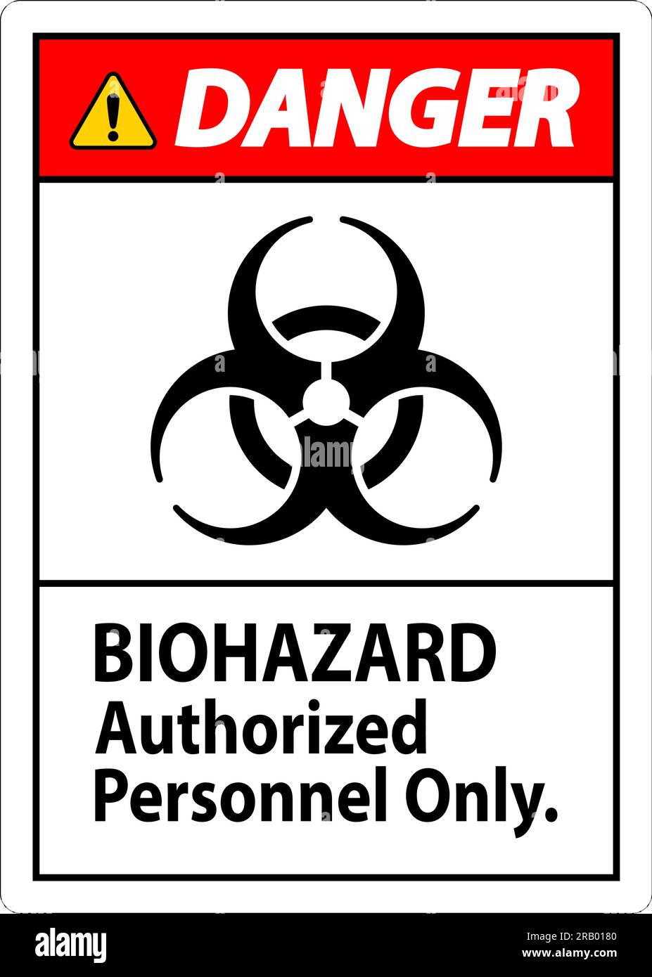 Danger Label Biohazard Authorized Personnel Only Stock Vector Image ...