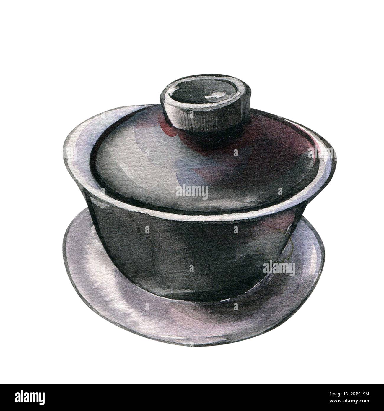 Asian lidded bowl cup for tea ceremony isolated on white background ...