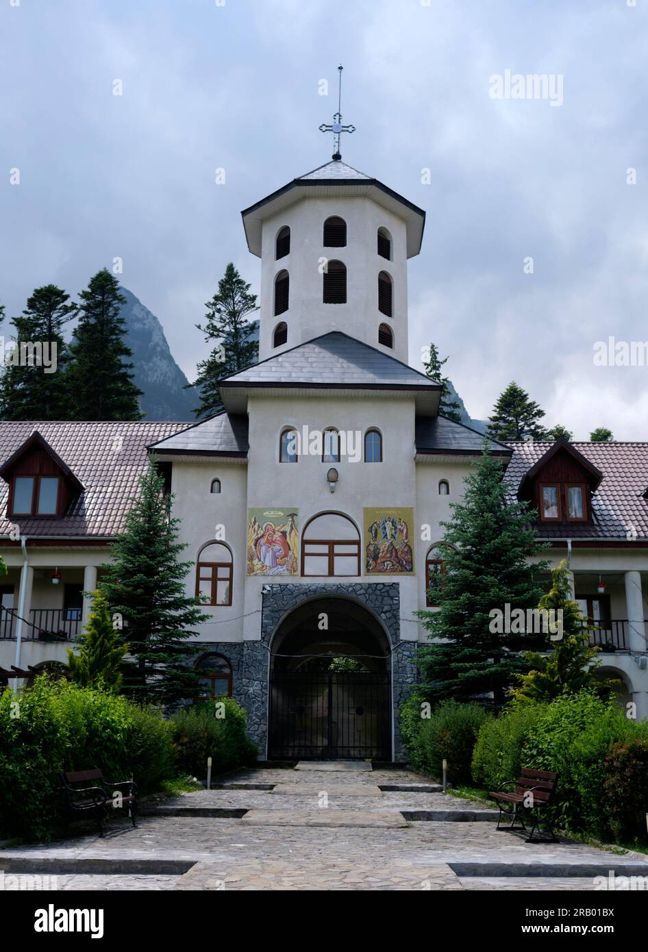 Caraiman Monastery in Busteni Mountains in Romania Stock Photo - Alamy