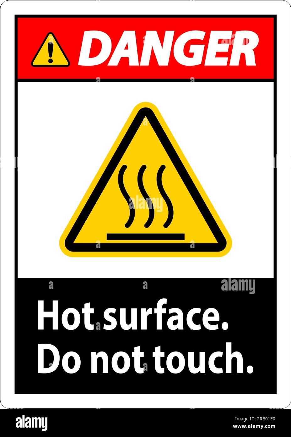 Danger Safety Label Hot Surface, Do Not Touch Stock Vector Image & Art ...