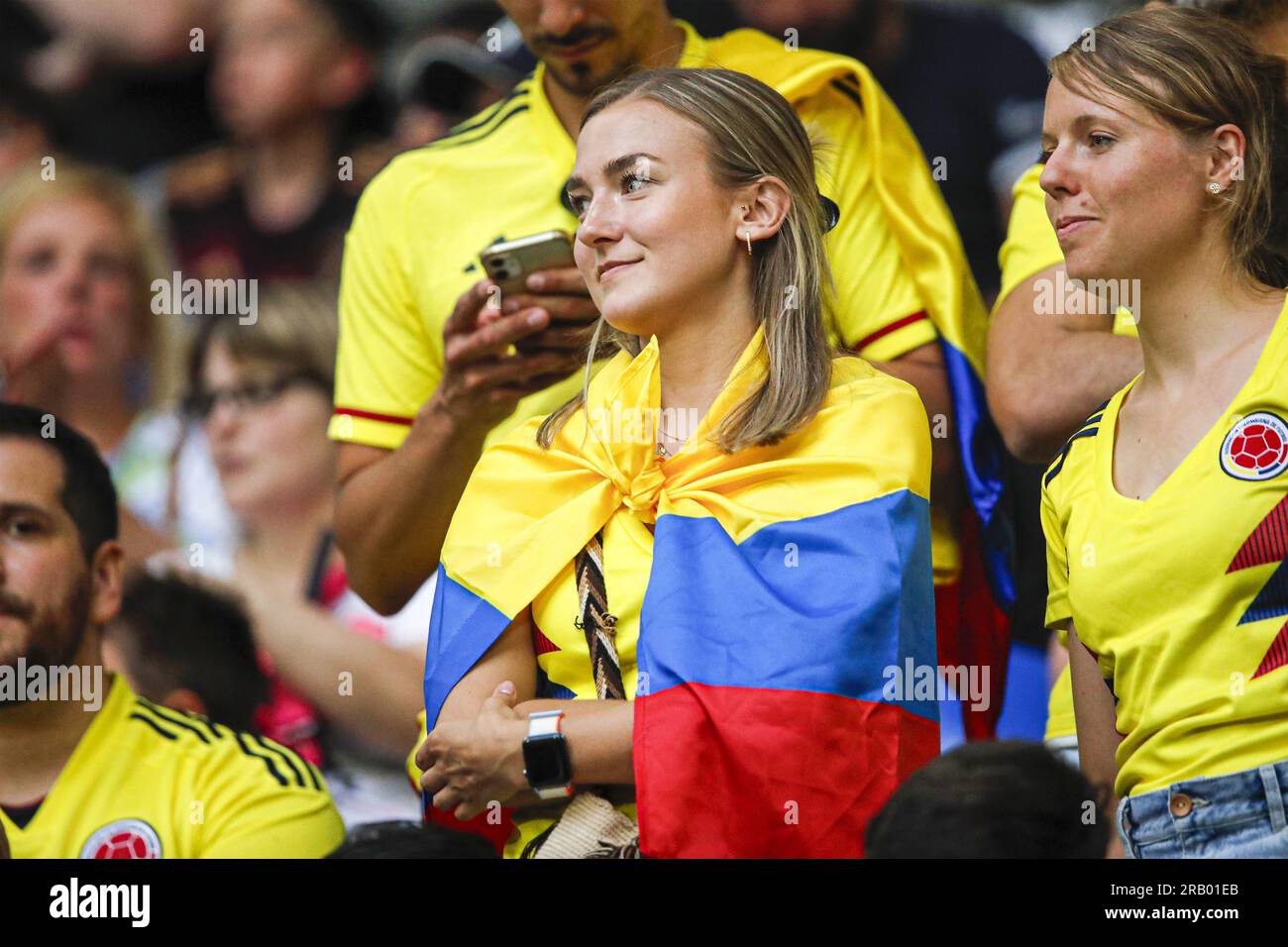 GELSENKIRCHEN - Colombia fans during the friendly international match ...