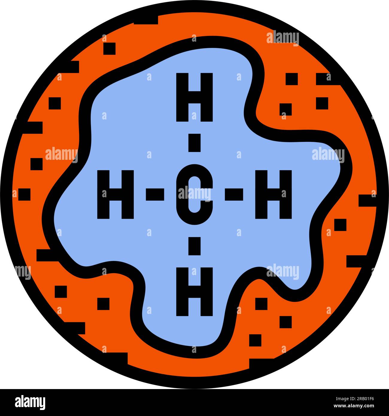 martian methane gas mars planet color icon vector illustration Stock ...