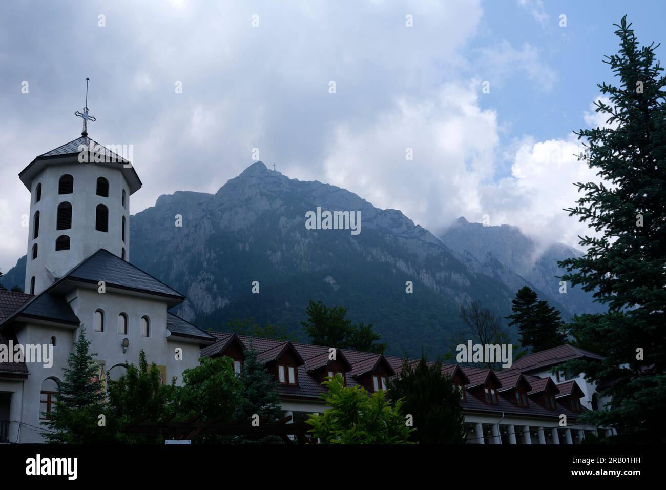 Caraiman Monastery in Busteni Mountains in Romania Stock Photo - Alamy