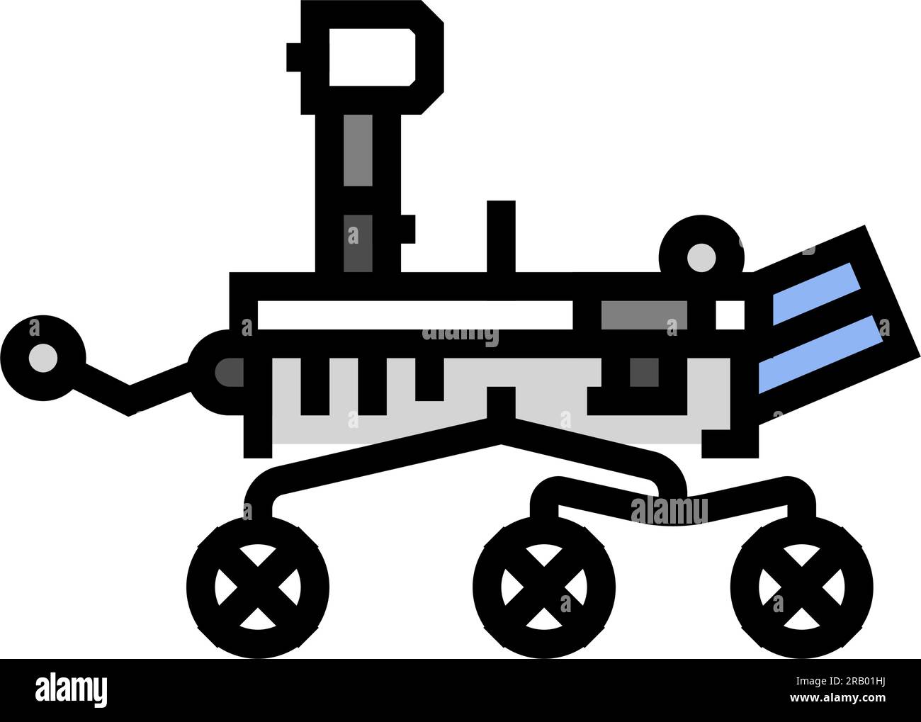 mars rover planet color icon vector illustration Stock Vector Image ...