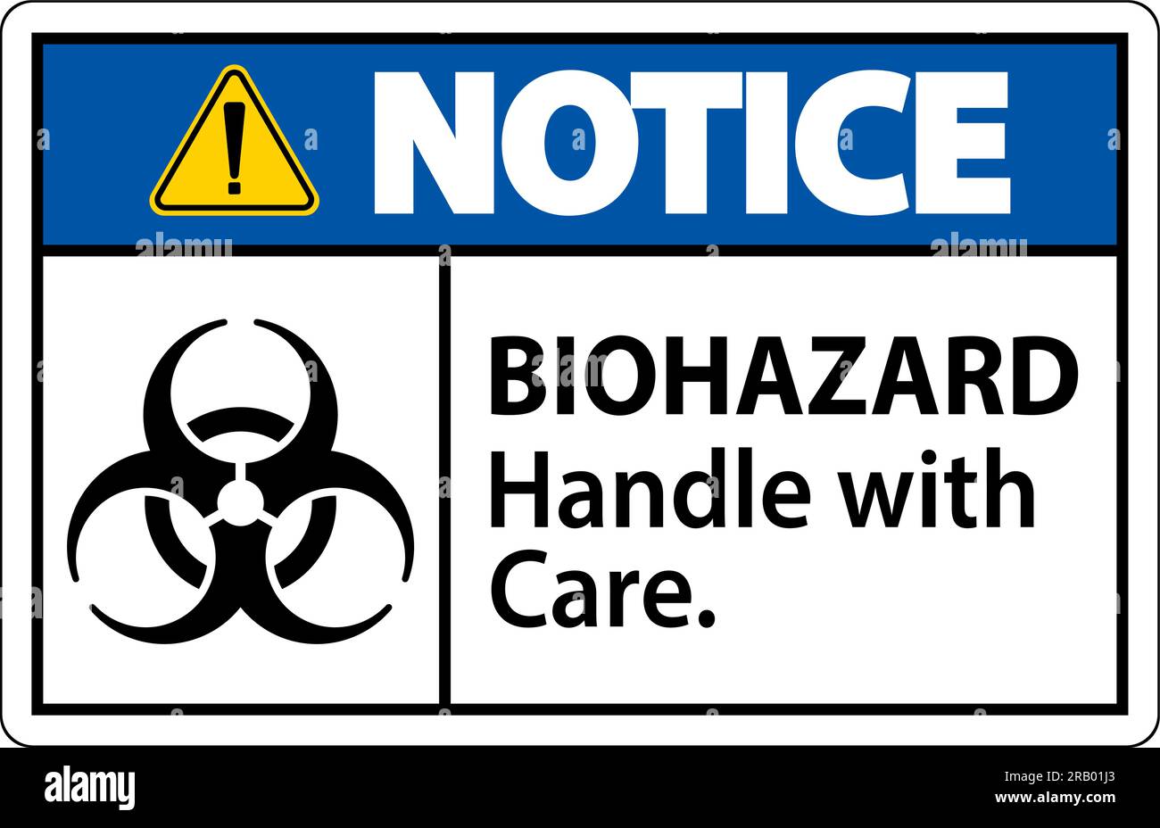 Biohazard Notice Label Biohazard, Handle With Care Stock Vector Image ...