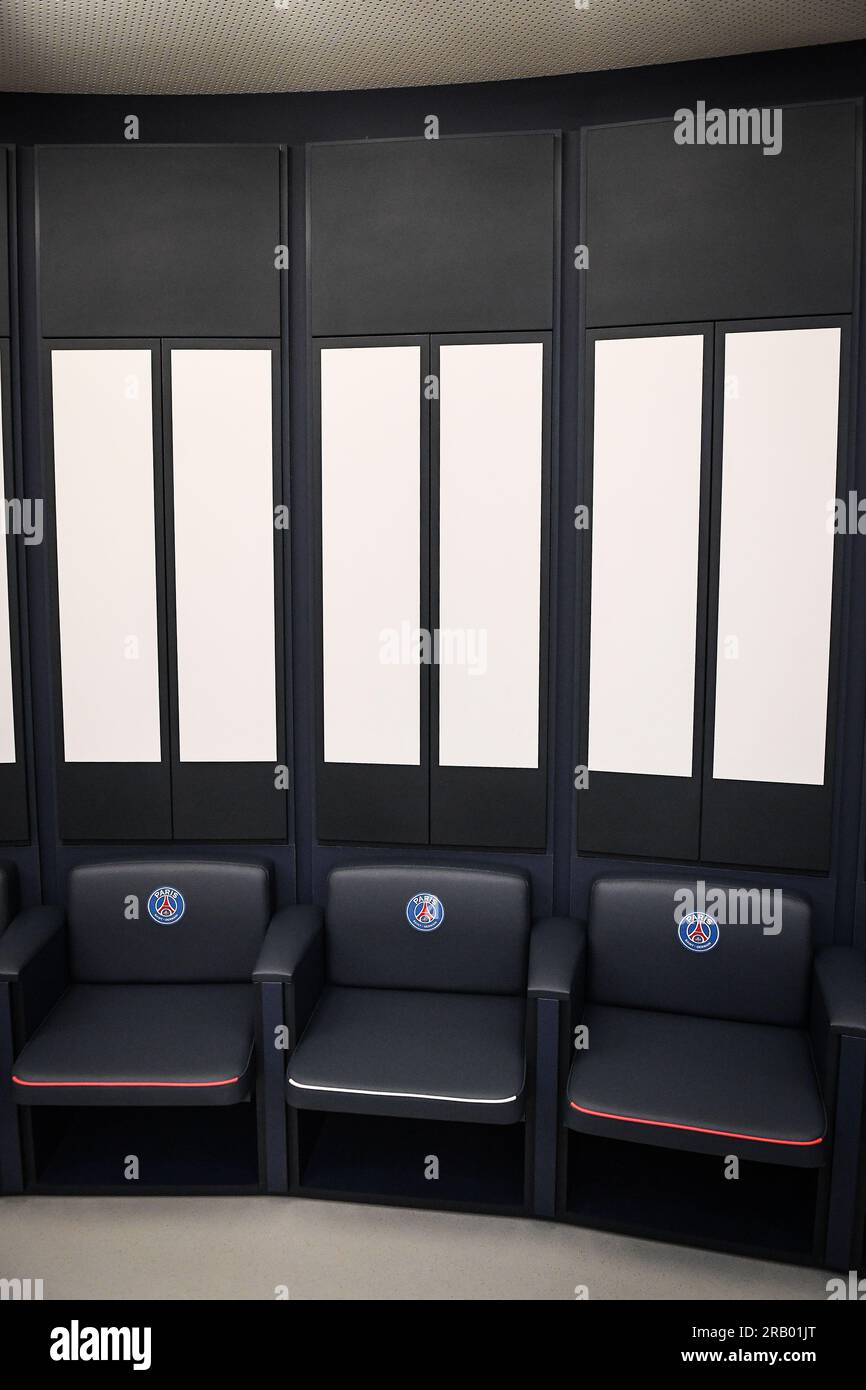 This illustration shows the official PSG logo on the seats in the ...