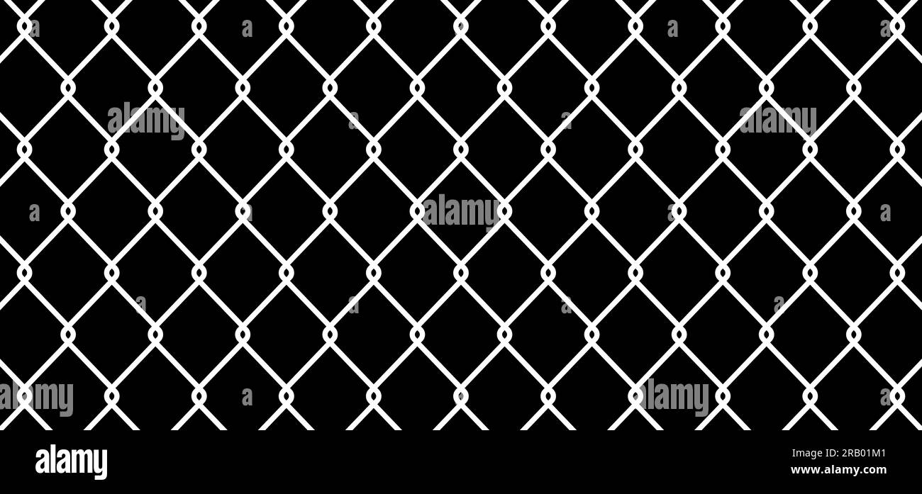 Steel wire chain. Chainlink fence. Safety fence pattern. Seamless chain ...