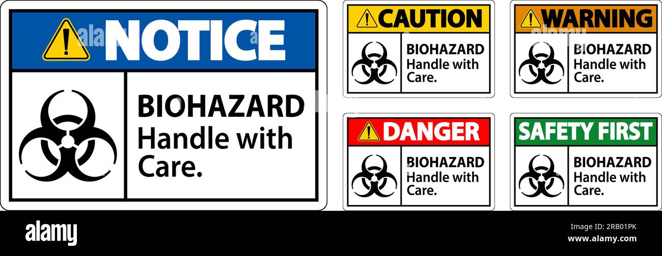 Biohazard Warning Label Biohazard, Handle With Care Stock Vector Image ...