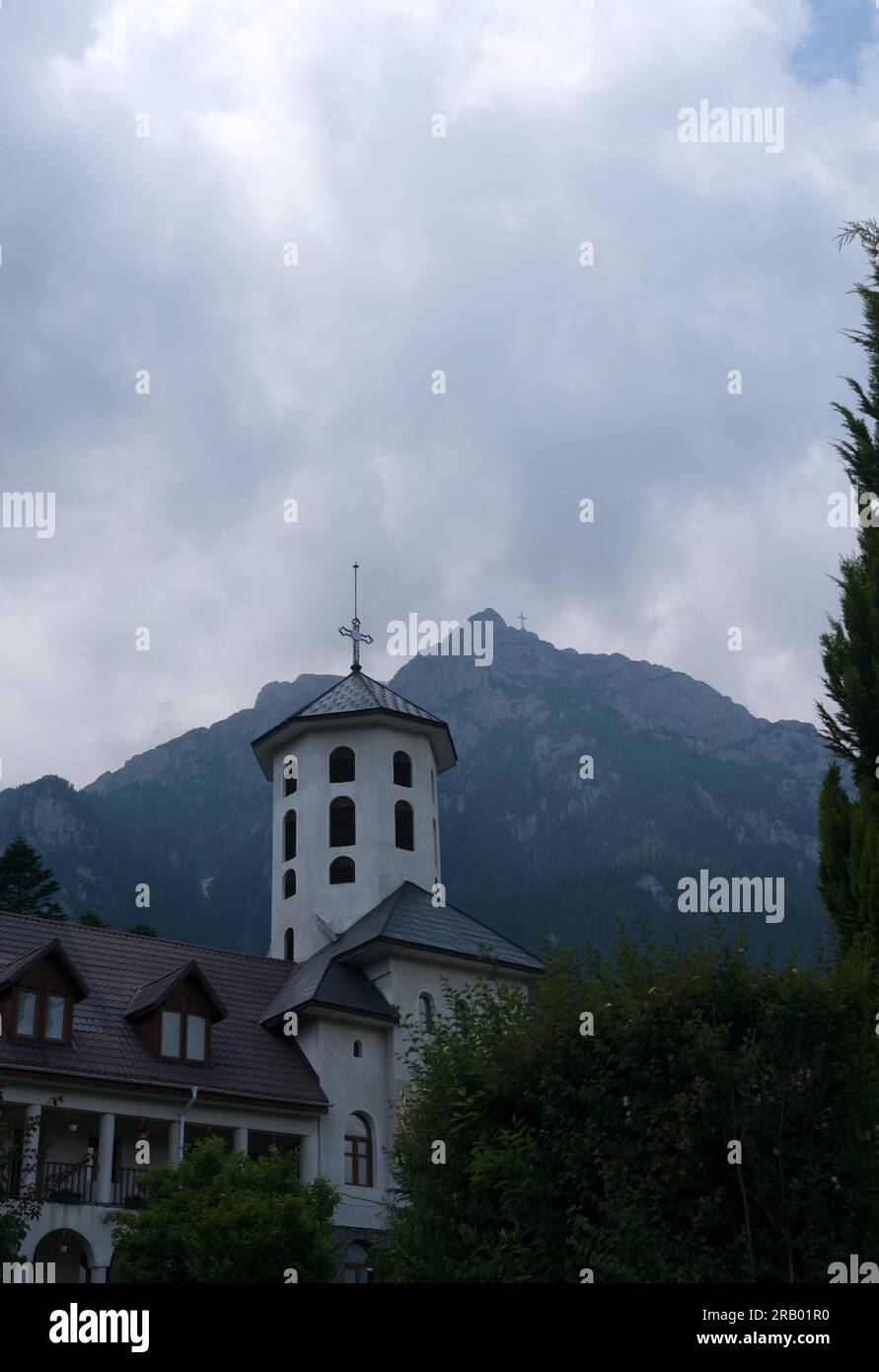 Caraiman Monastery in Busteni Mountains in Romania Stock Photo - Alamy
