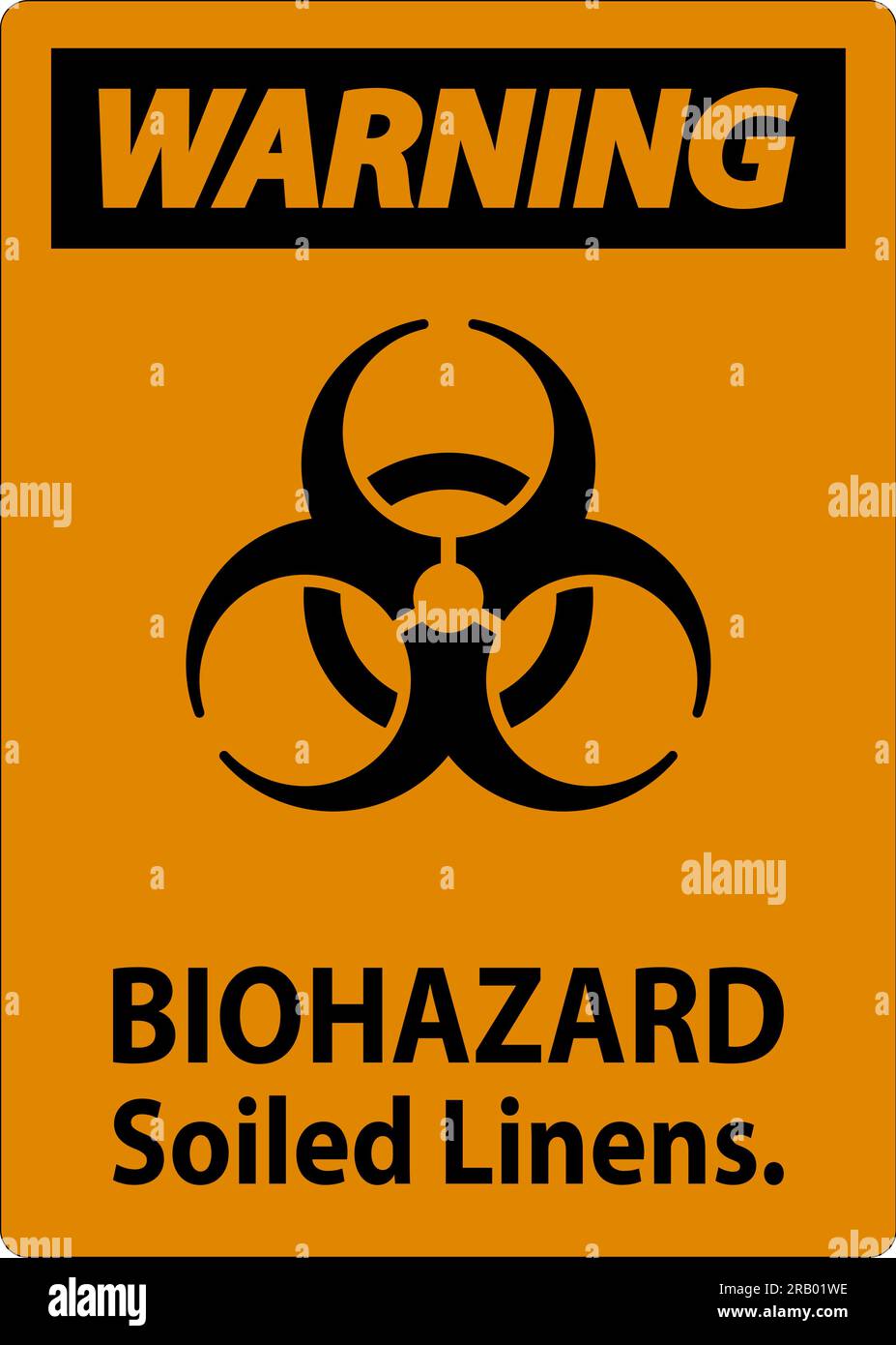 Biohazard Warning Label Biohazard Soiled Linens Stock Vector Image ...