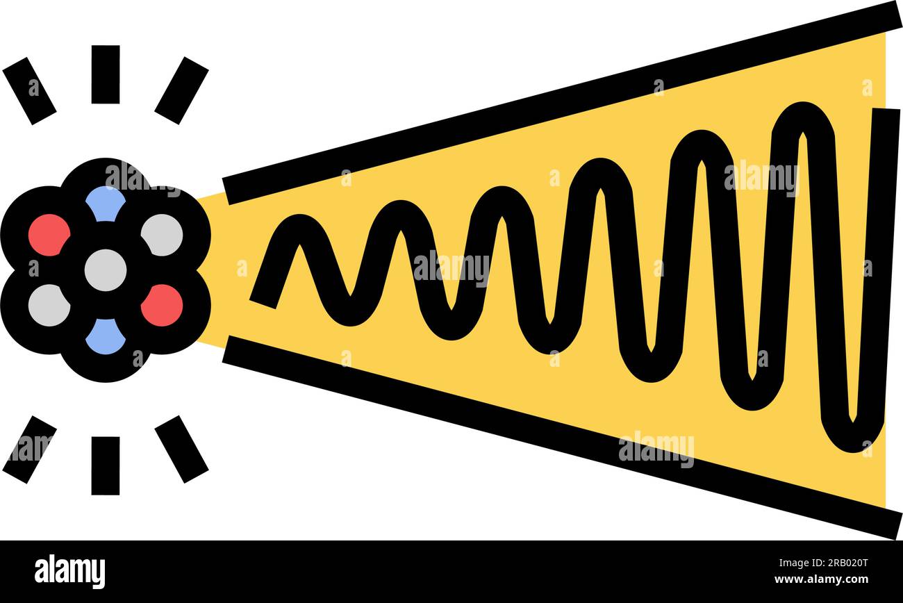 gamma rays nuclear energy color icon vector illustration Stock Vector ...
